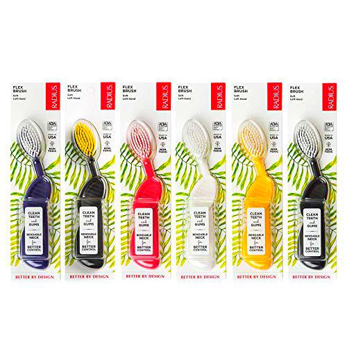 Cepillos de dientes Scuba de Radius, para zurdos, paquete de 6 unidades ...